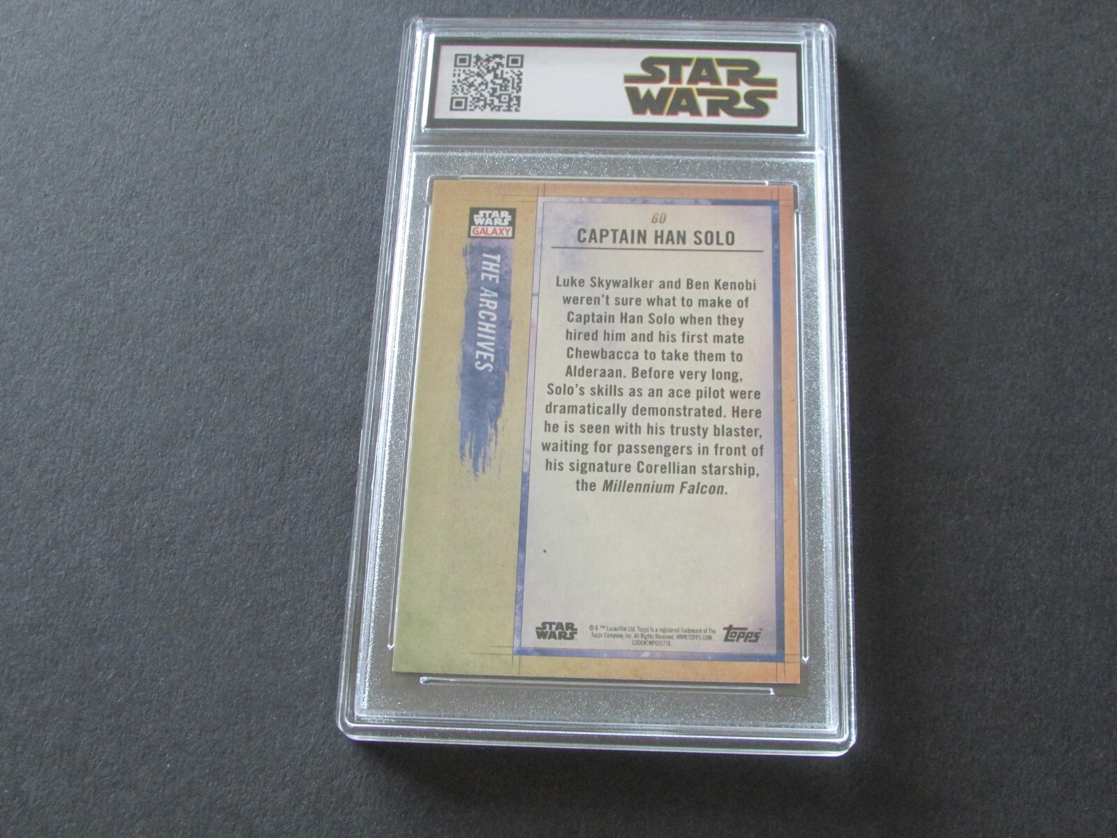 2018 Topps Star Wars Galaxy Han Solo Card #60 Custom Slab | eBay