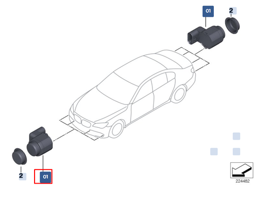 BMW 5 F10 Support PDC Parktronic avant 66209233031 NOUVEAU ORIGINE | eBay
