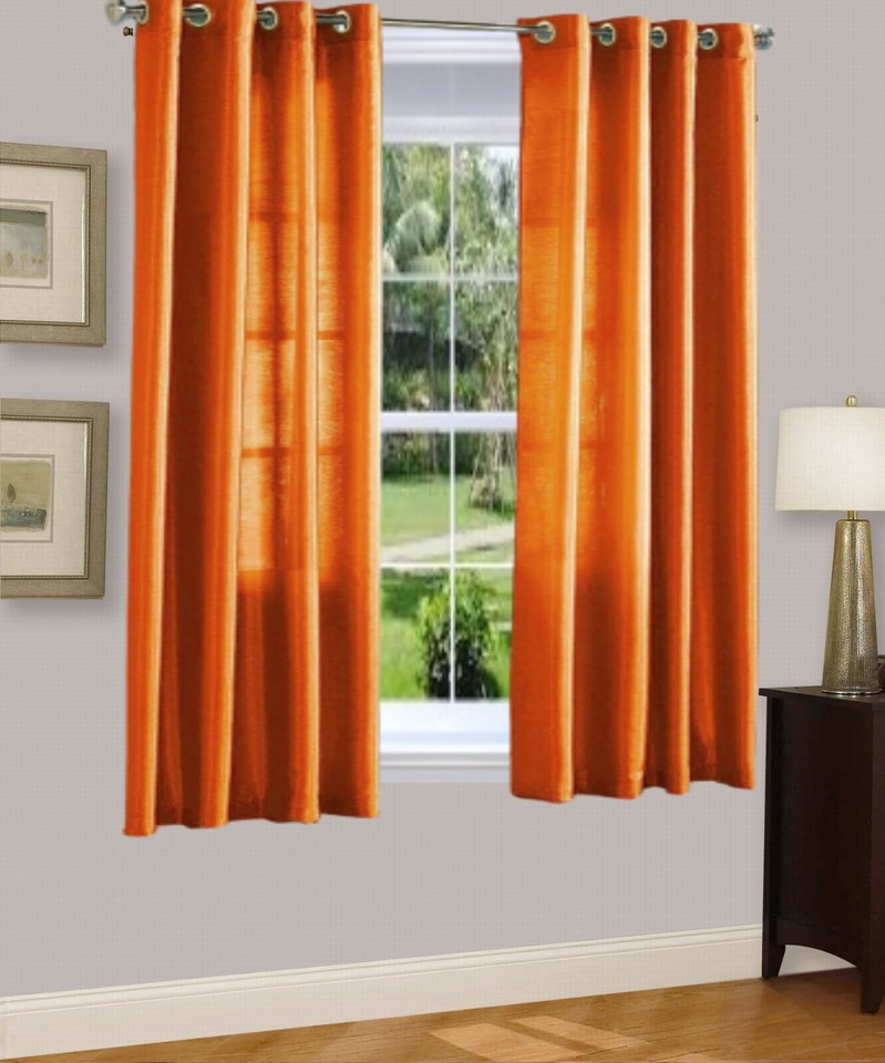 VERSATILE 2PC SET SOLID PANEL UNLINED WINDOW CURTAIN SEMI SHEER DRAPE ...