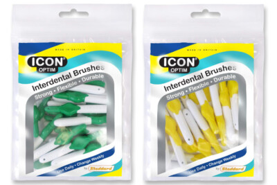TePe Stoddard Icon Optim Standard Interdental Brushes Pack of 25 Yellow ...