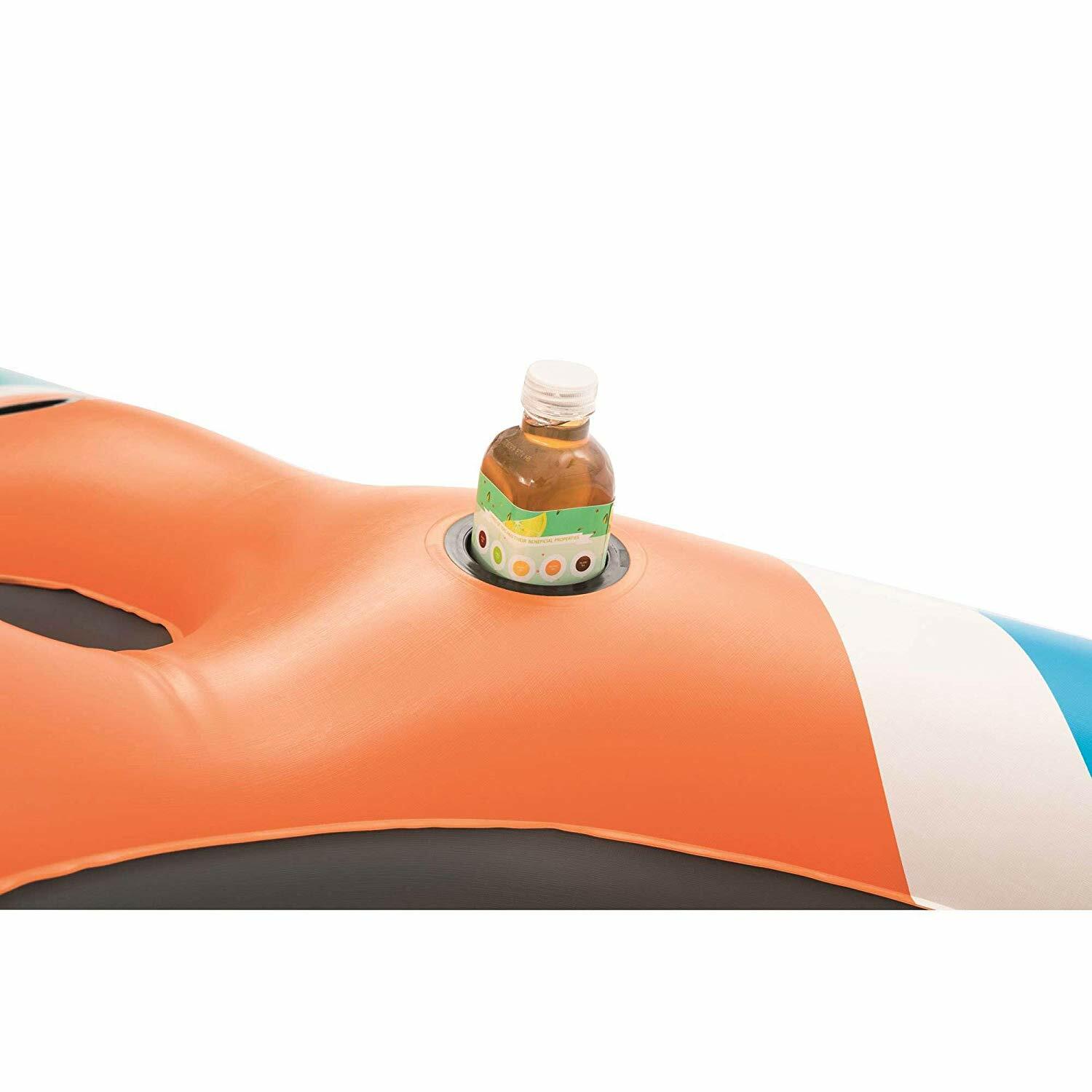 Island Tube 4 Person Floating Inflatable with Coolers Large Raft ...