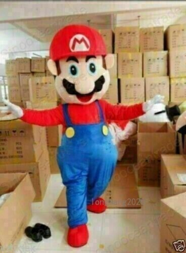 Super Mario Mascot Costume Cosplay Party Fancy Dress Brothers Suits ...