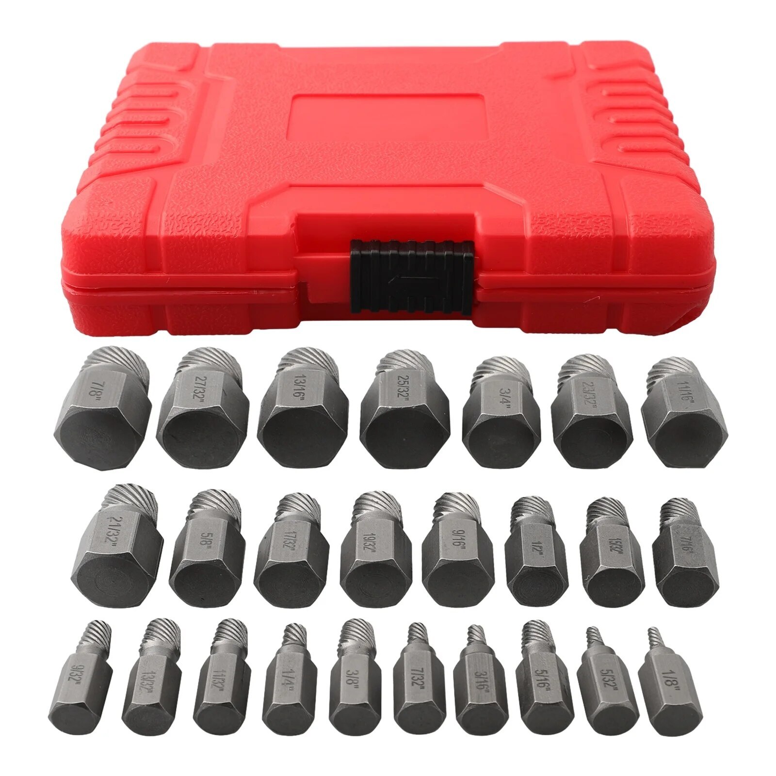 25pcs Multi-Spline Screw Extractor Set Hex Head Bit Socket Wrench Bolt ...