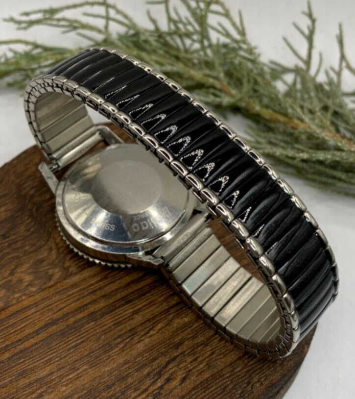 Vintage Zodiac 60s Aerospace GMT Automatic Black Bezel Silver Dial men ...