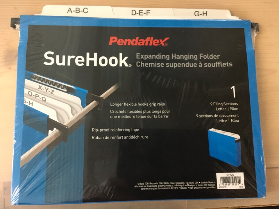 Pendaflex Nine-Section Hanging Folder 5 1/4" Tabs and Labels 1/5 Tab ...