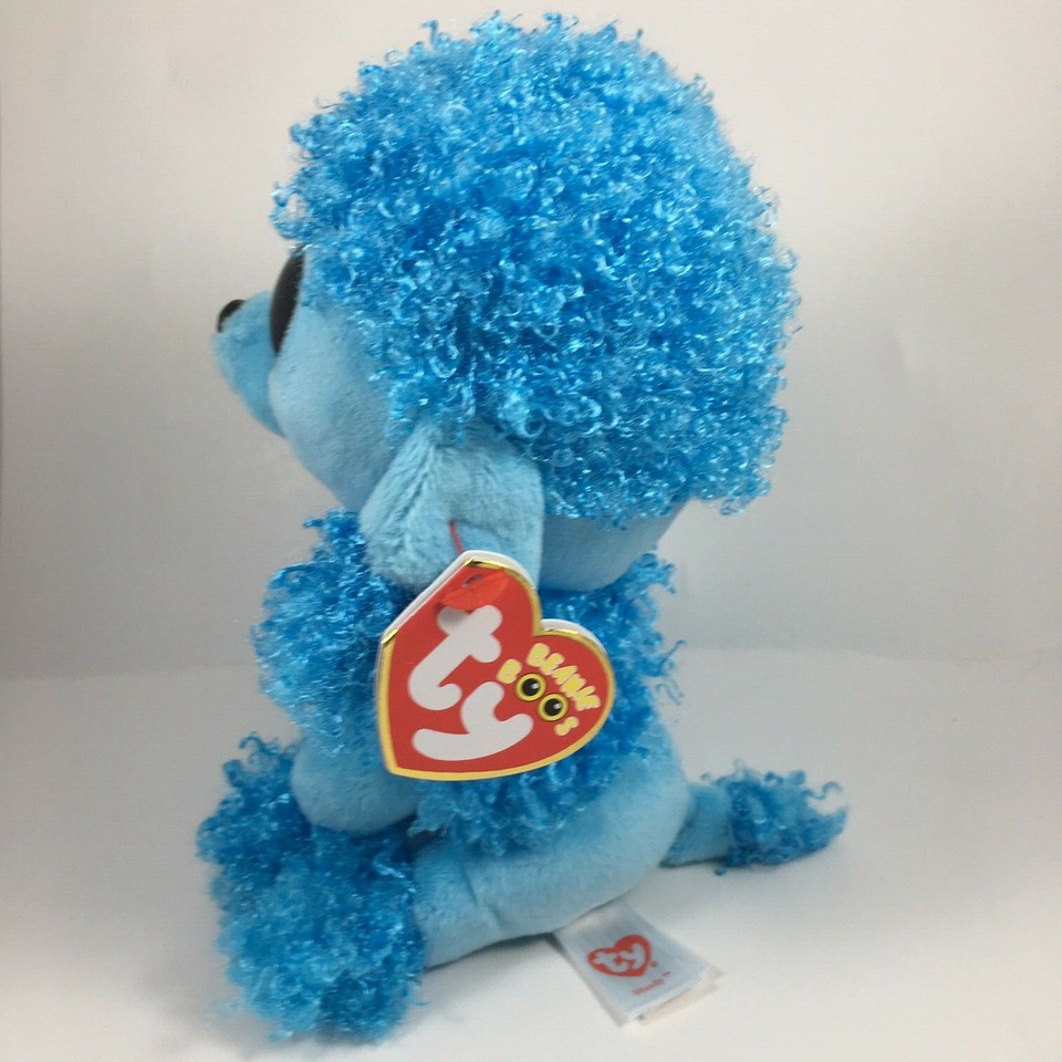 TY Beanie Boos 6" MANDY Blue Poddle Dog Plush Stuffed Animal Toy MWMT ...