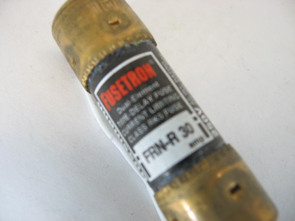 6x New Bussmann Fusetron FRN-R-30 30 Amp 250Volt Dual Element Fuse 6 ...