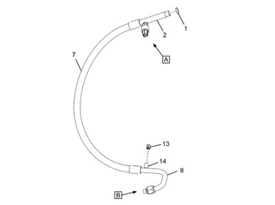 NAVISTAR PDC HOSE, A/C , ASSY EVAP TO COMP 3711432C96 3711432C95 ...