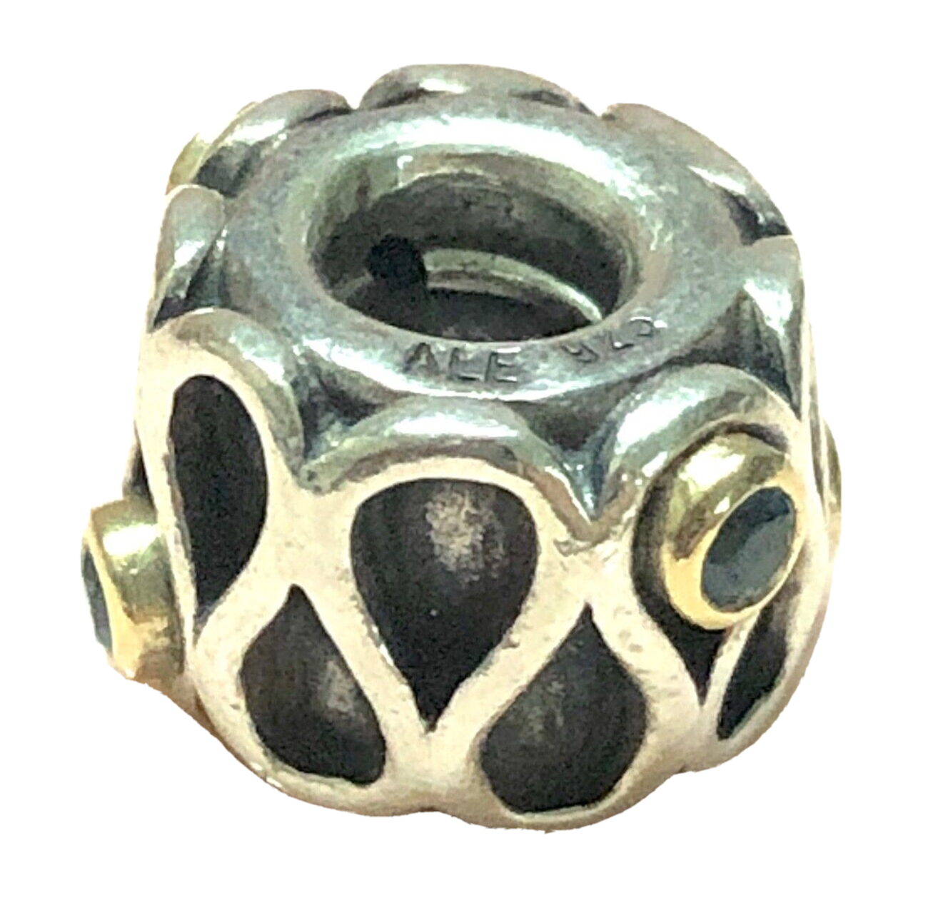 Authentic PANDORA 14K AND SS INFINITY BLUE TOPAZ CHARM 790366TPP RARE ...