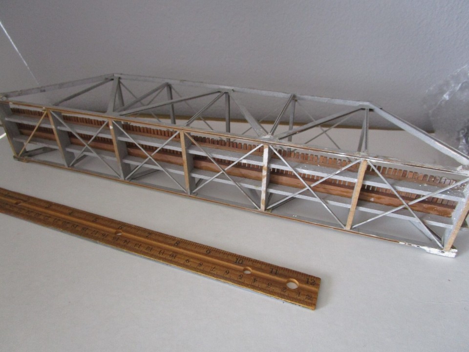 Vintage Pro Wood Built HO 1/87 Scale Truss Bridge Building For Train ...