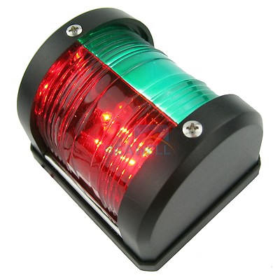 12V LED Marine Bi-Color Navigation Light Waterproof Boat Side Red Green ...