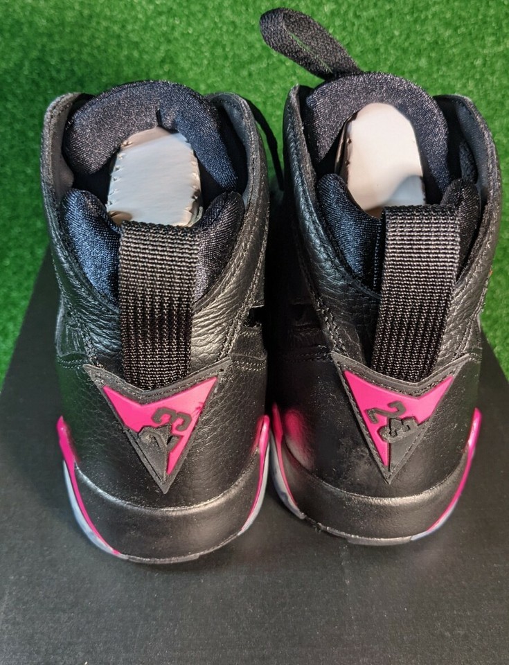 NIKE AIR JORDAN 7 RETRO GG BLK/HYPER PINK US 4.5/W 6/UK 4/EU 36.5 ...