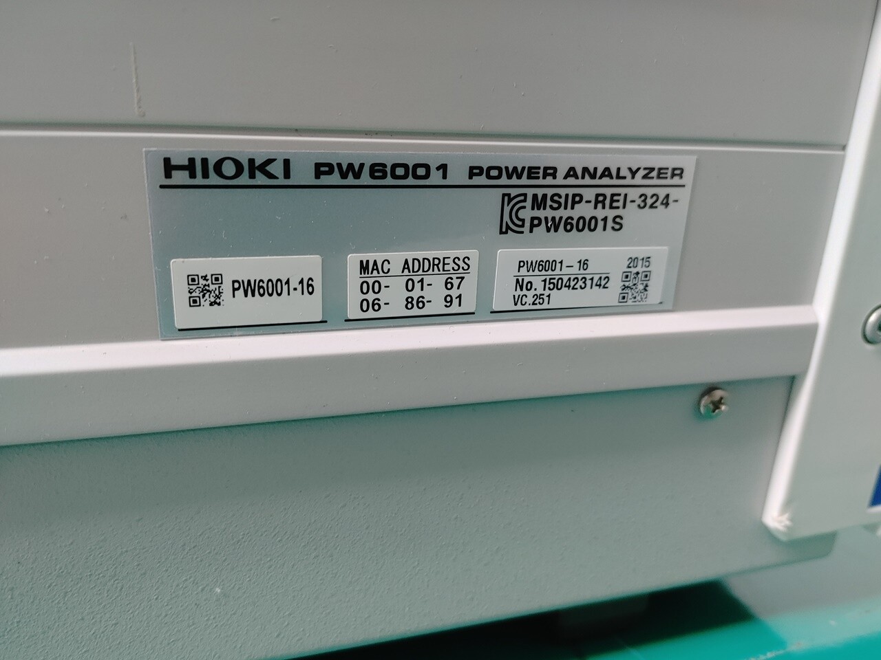 Hioki PW6001-16 Power Analyzer Digital P6 Channel Motor Analysis And D ...
