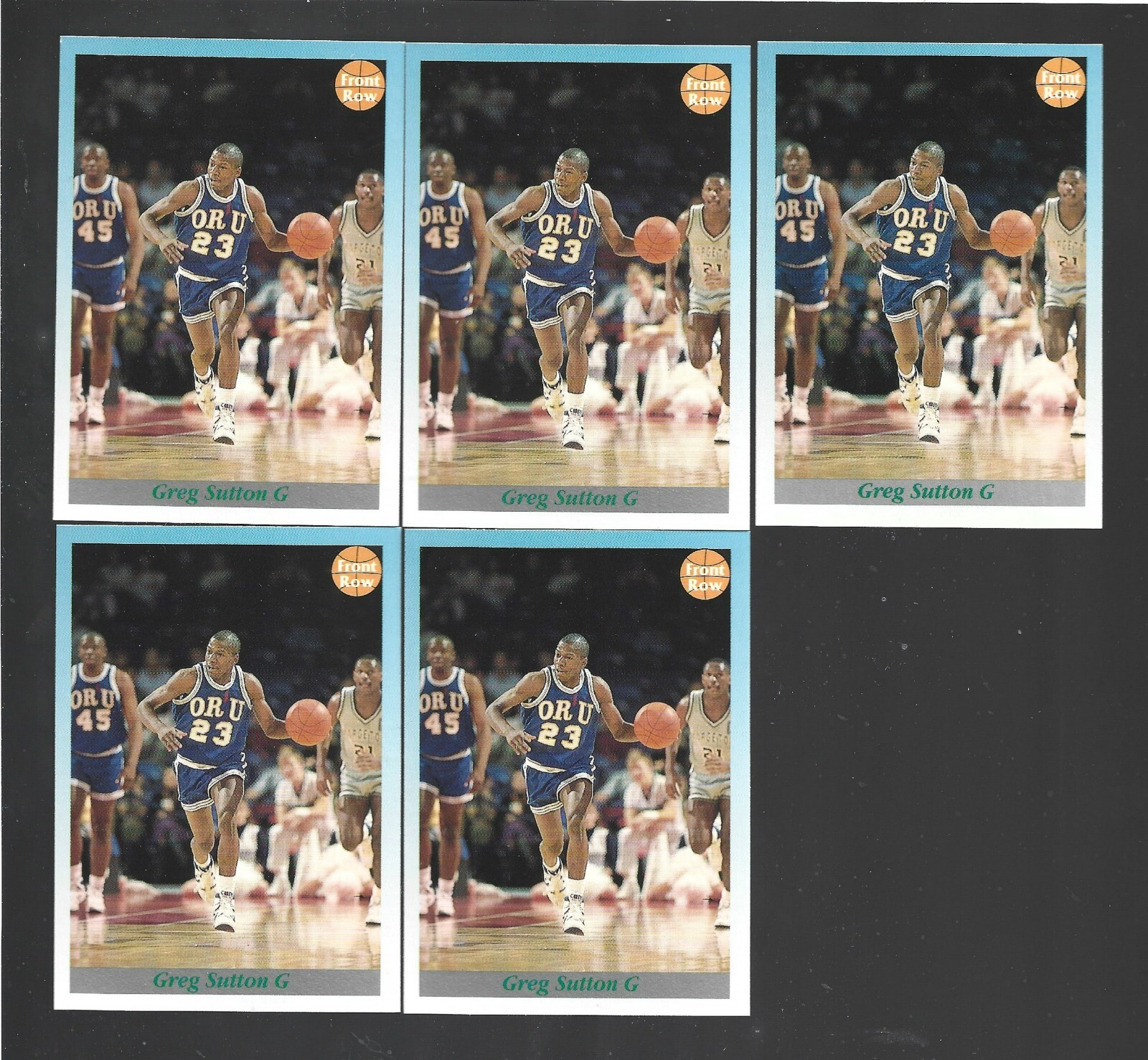 (5) 1991-92 Front Row #71 Greg Sutton RC lot, Oral Roberts Golden ...