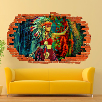 Native Traditional American Indian Wall Stickers 3d Art Poster Mural ...