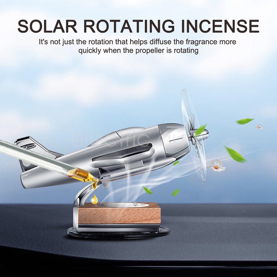 Car Air Freshener Helicopter-shaped Solar Energy Rotating Aromatherapy ...