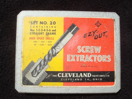 Screw Extractors Ezy-Out Cleveland Twist Drill Co. Set No 20 Full Set W ...