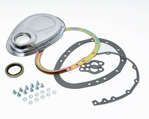 SB Chevy 2 Piece Timing Chain Cover Kit V8 SBC 283 327 350 383 400 V8 ...