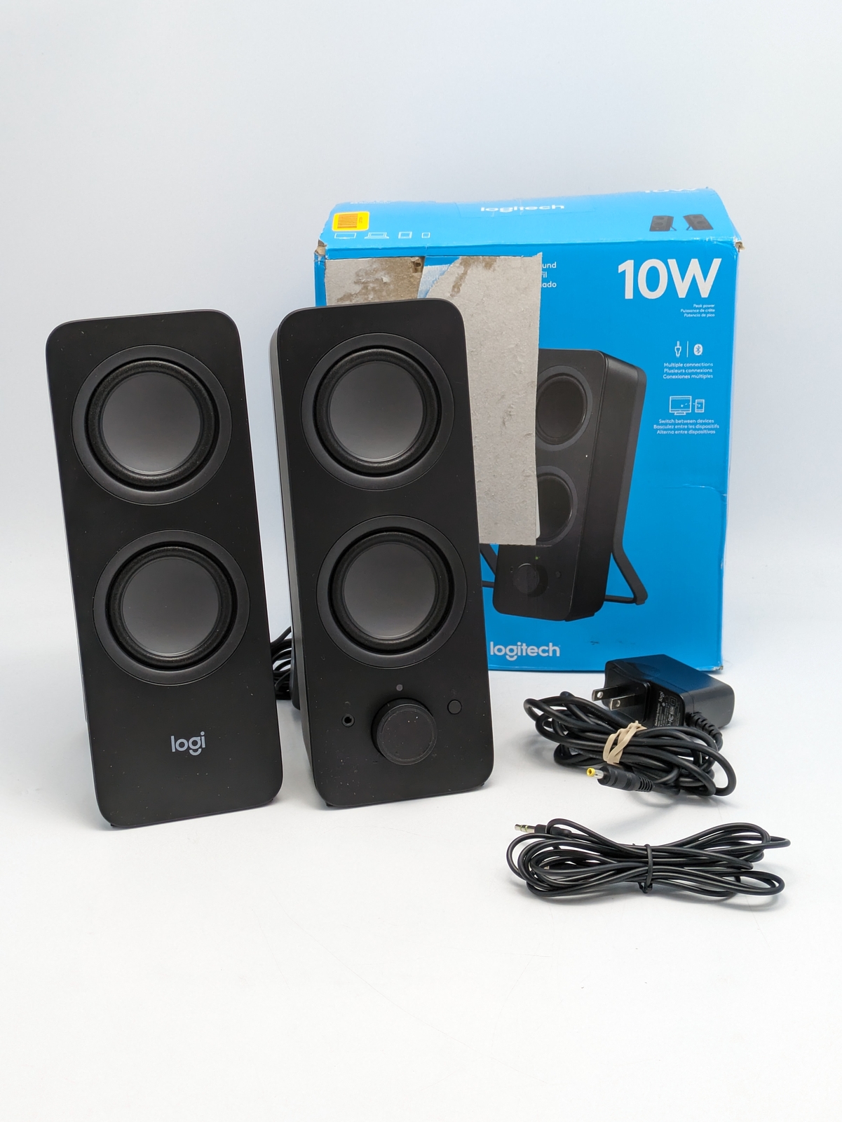 Logitech Z207 2.0 Stereo Computer Speakers with Bluetooth 10W Rich ...