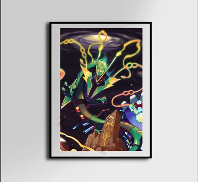 Rayquaza Art Canvas Poster Wall Art Home Decor | eBay