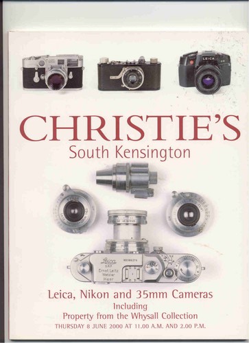 CHRISTIE’S LEICA NIKON CANON 35mm CAMERAS LENSES Whysall Coll Auction ...