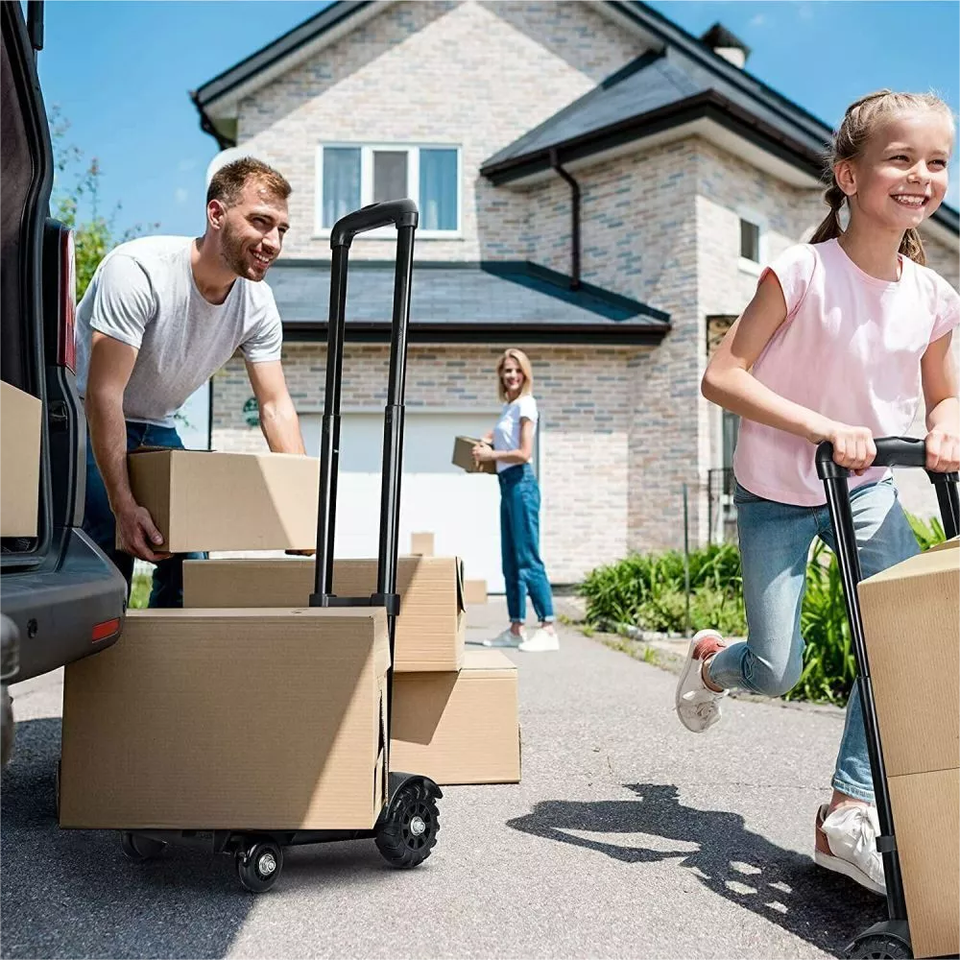 70lbs Collapsible Folding Hand Truck Dolly Portable Trolley Luggage ...