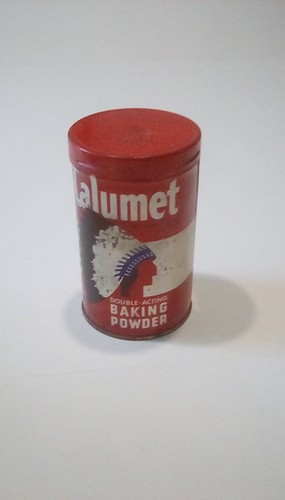 Vintage Calumet Double Acting Baking Powder 1 Lb. Tin with Indian Chief ...
