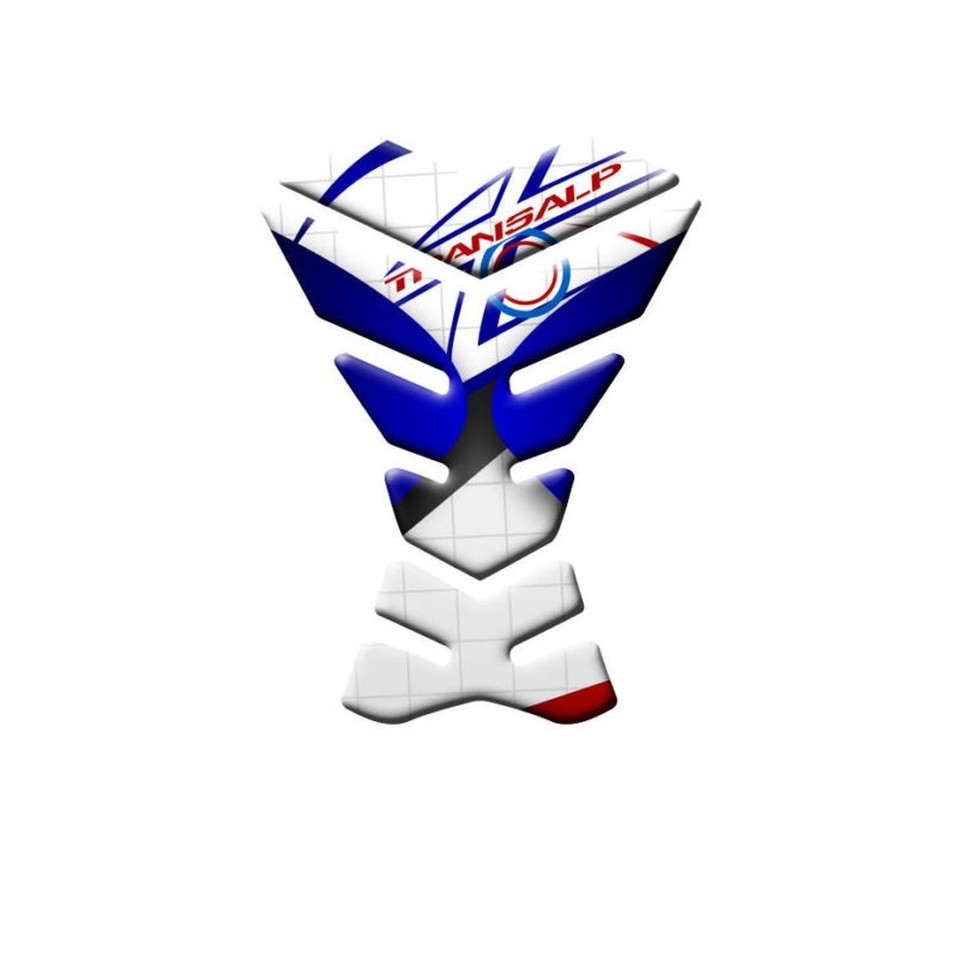 Tank Pad Sticker Resin White Blue for Honda Transalp XL 700 V 2008-2013 ...