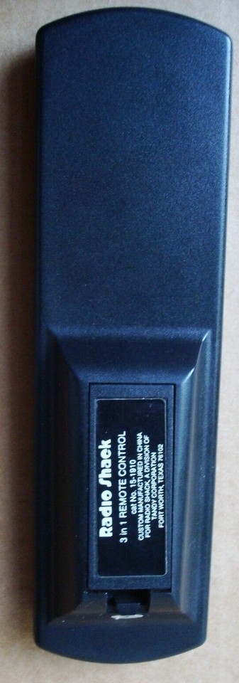 Radio Shack 15-1910 3 IN 1 Remote Control Tested and Working | eBay