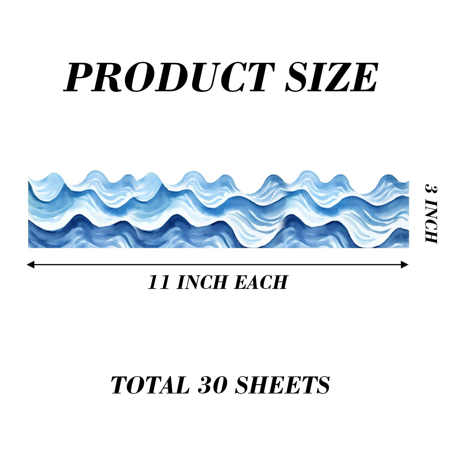 Ocean Waves Bulletin Board Borders 3 x 11 Inch Summer & Back to School ...