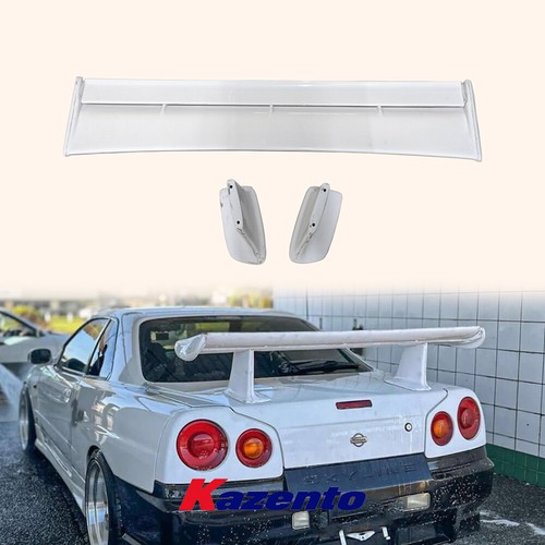 For Nissan Skyline R34 GTR GTT OE Fiber Glass Rear Spoiler with JUN ...