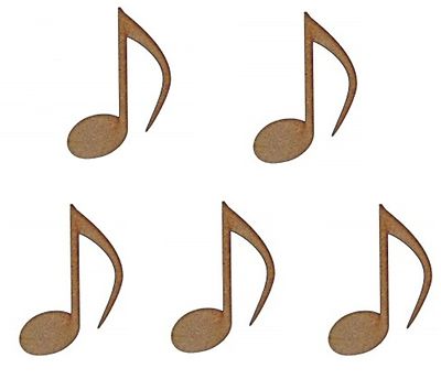 MDF Wooden Music Notes Shape Laser Cut 3mm Wood Music Note Shapes Craft ...