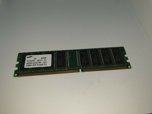 Samsung 256MB X 2 DDR PC3200U RAM PC3200U-30331-A1 M368L3223FTN CCC ...