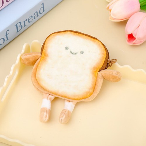 Kawaii Toast Plush Coin Purse Creative Cute Bread Coin Pouch Mini ...