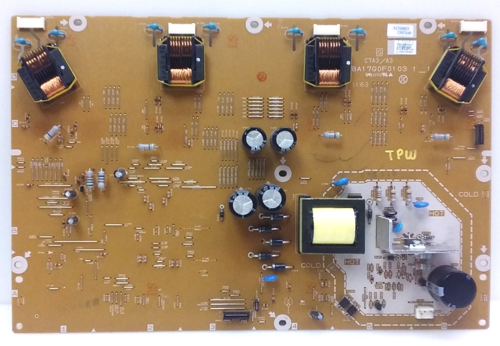 Magnavox 37MF301B/F7 Backlight Inverter Board A17G0M1V-001-IV ...