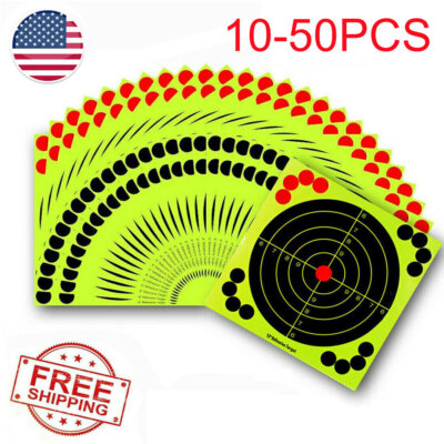 10-50Pcs 12inch Self-Adhesive Paper Shooting Targets Splatter Hunting ...