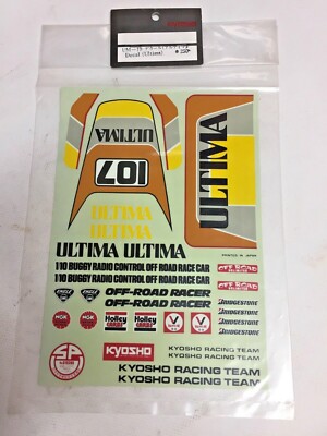 Kyosho UM-19 Ultima Decal Sticker Set Genuine OEM Sealed BNIB Vintage ...