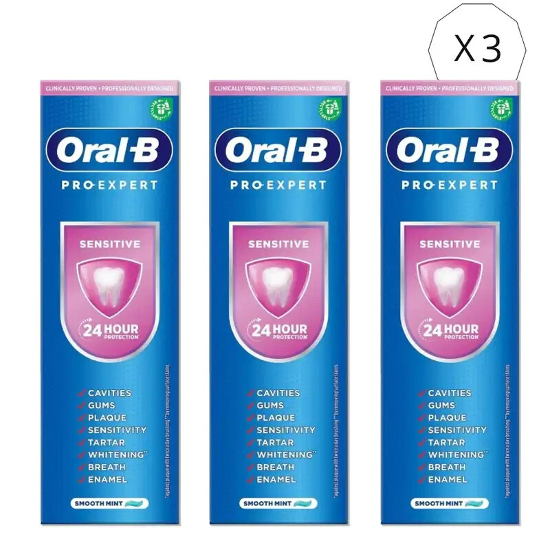 3 x Oral-B Pro-Expert Teeth Sensitivity Protection whitening Toothpaste ...