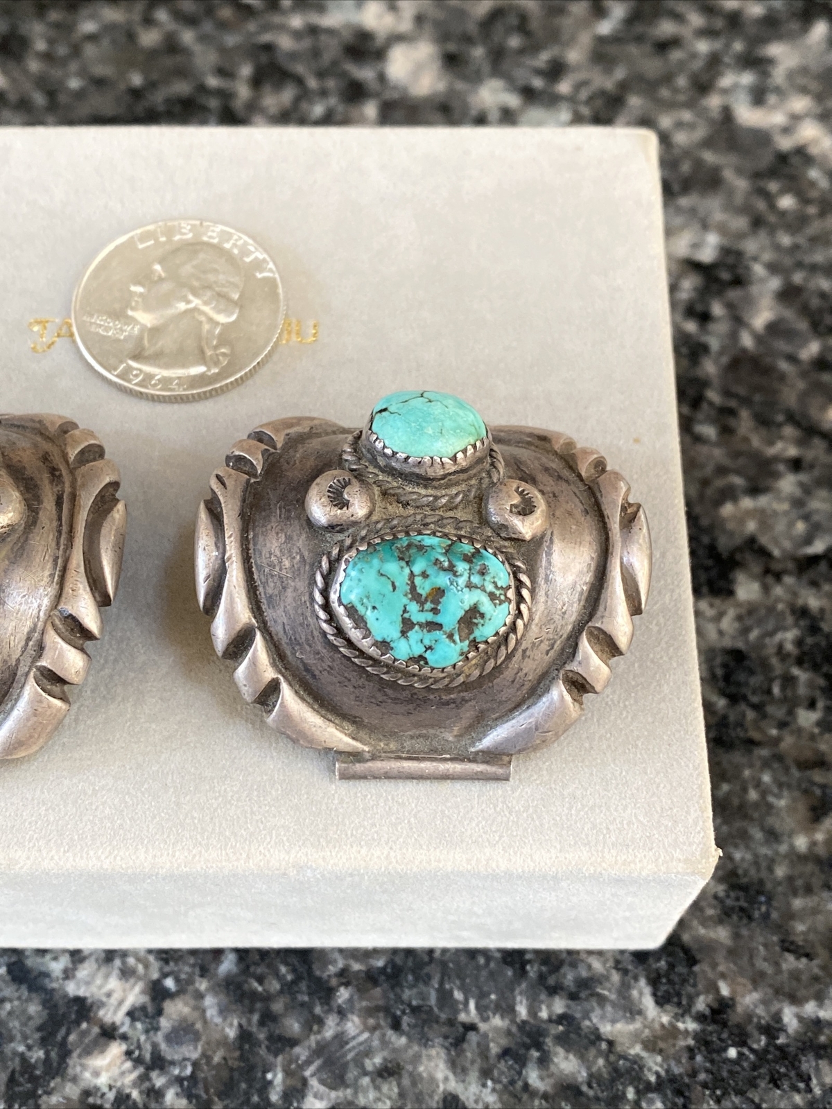 Old Native American Navajo Chunky Sterling Silver Blu… - Gem