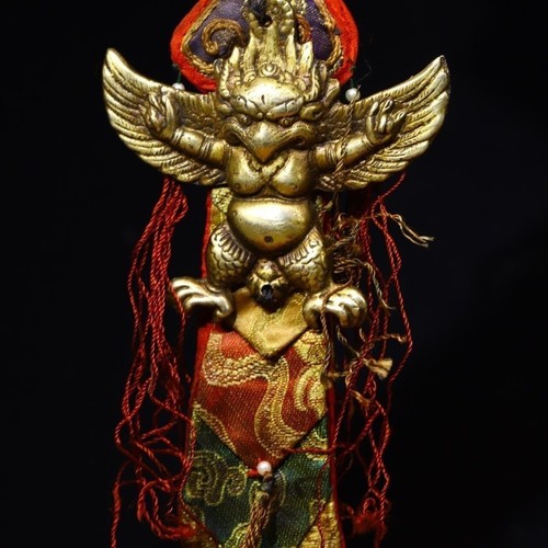 Handmade Copper Garuda Pendant | Tibetan Nepalese Ritual Banner (28cm ...