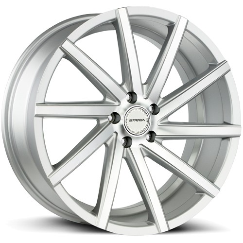 (Set of 4) Strada S41 Sega 22x9 5x4.5" +40mm Silver Wheels Rims 22 ...