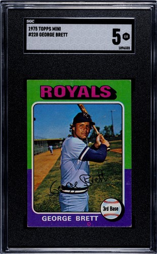 1975 Topps Mini #228 George Brett Rookie Card RC SGC 5 EX Kansas City ...