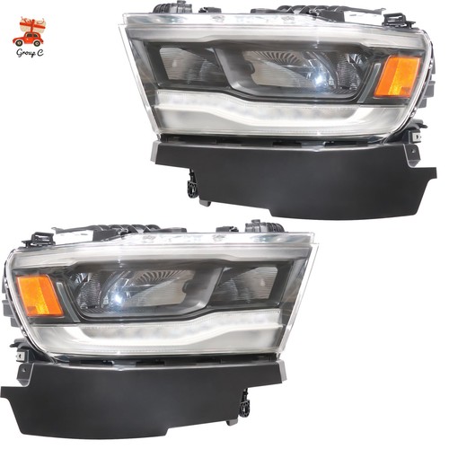 Pair For 2019 2020 2021 Dodge Ram 1500 Full LED Headlights Headlamp W ...