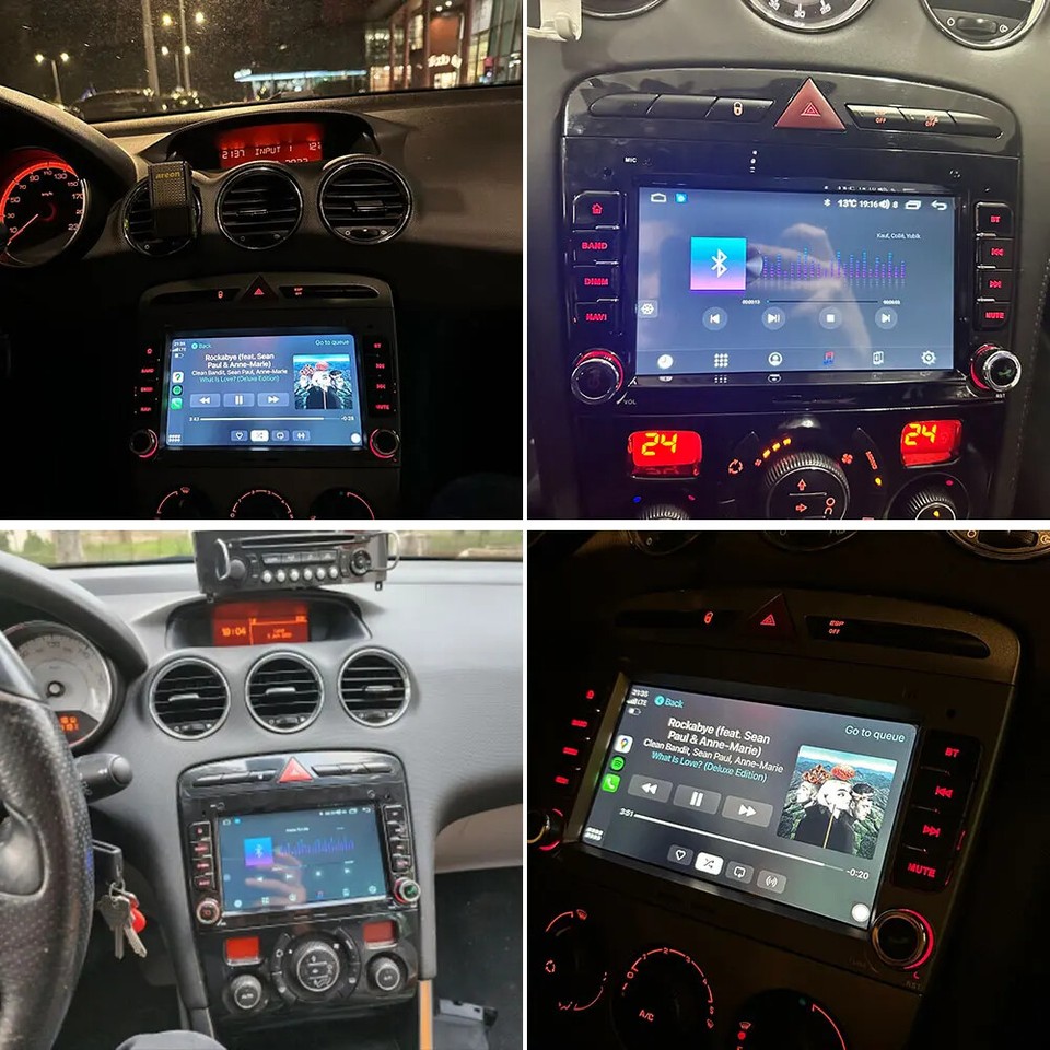 Android Car Radio Carplay for Peugeot 308 SW 408 T7 2007-2019 Black GPS ...