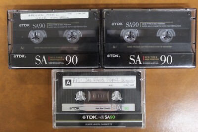 Vintage Lot of 3 TDK SA 90's High Bias Type II Cassettes Re-Recordable ...