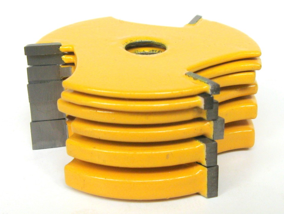 8pc 1/4" Shank Slot ,Assembly 6 cutters & 2 arbors Router Bit Set sct ...