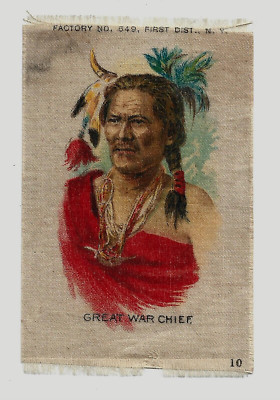 1910 War Chief Tokio Cigarette Tobacco Native American Indian