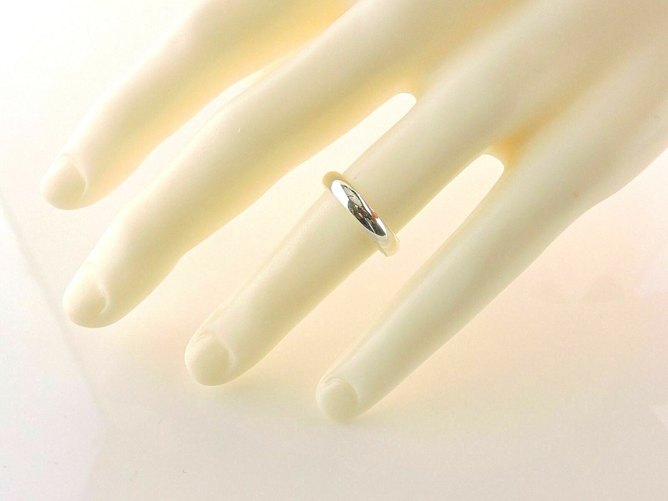 Sterling Silver 4 mm Wide Polished Band Ring - Free Gift Packaging | eBay