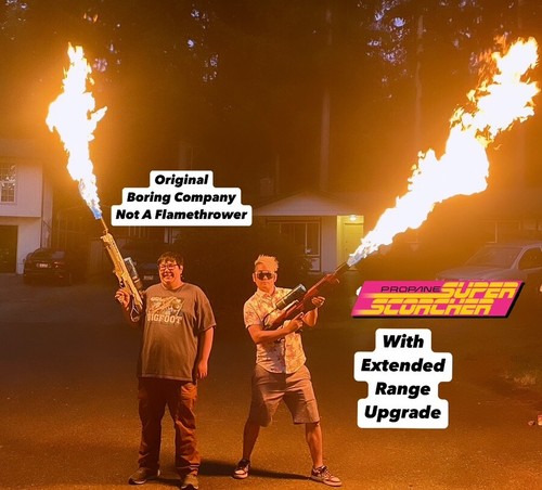 UPGRADED RANGE Very Cool! Hot! Not A Flamethrower Black "Super Scorcher ...