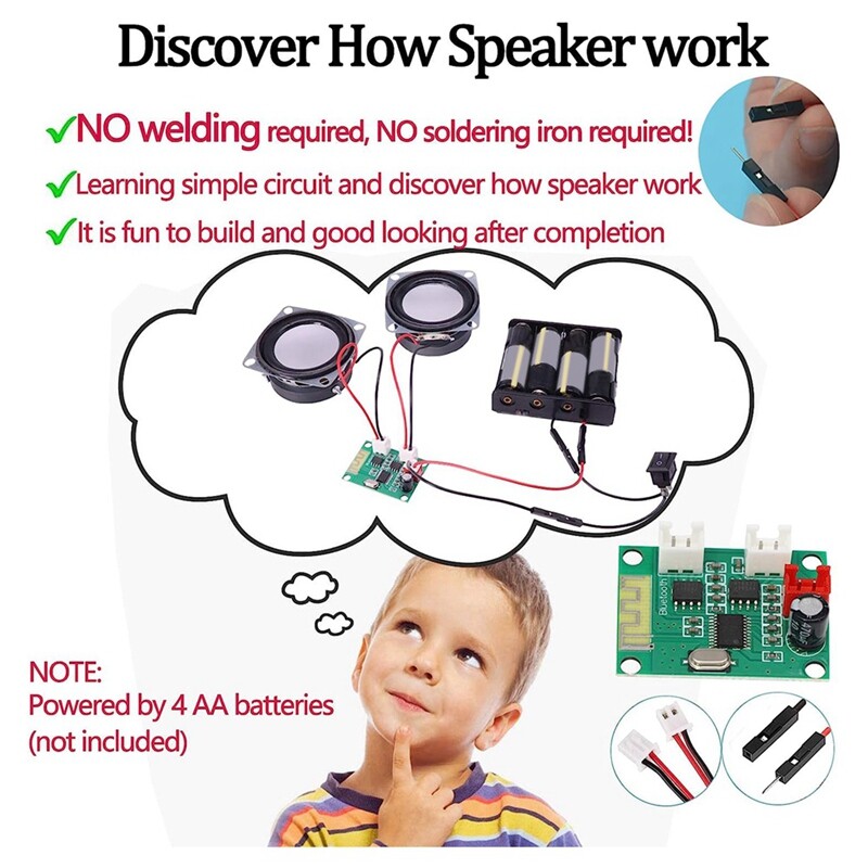 DIY Bluetooth Speaker Box Kit Electronic Sound Amplifier Builds Your ...